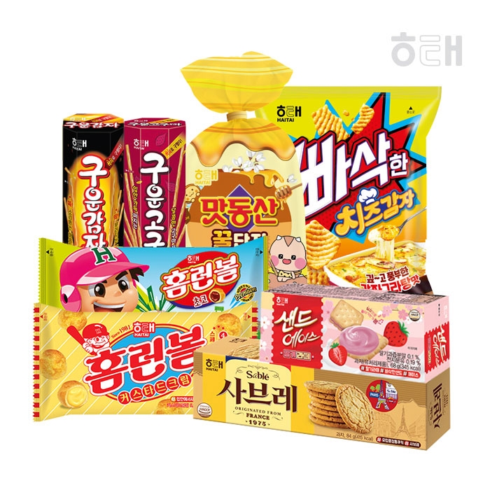 해태 인기과자 333 골라담기신제품 구운감자 핫바베큐맛동산 꿀단지빠삭한 치즈감자에이스 홈런볼 티몬